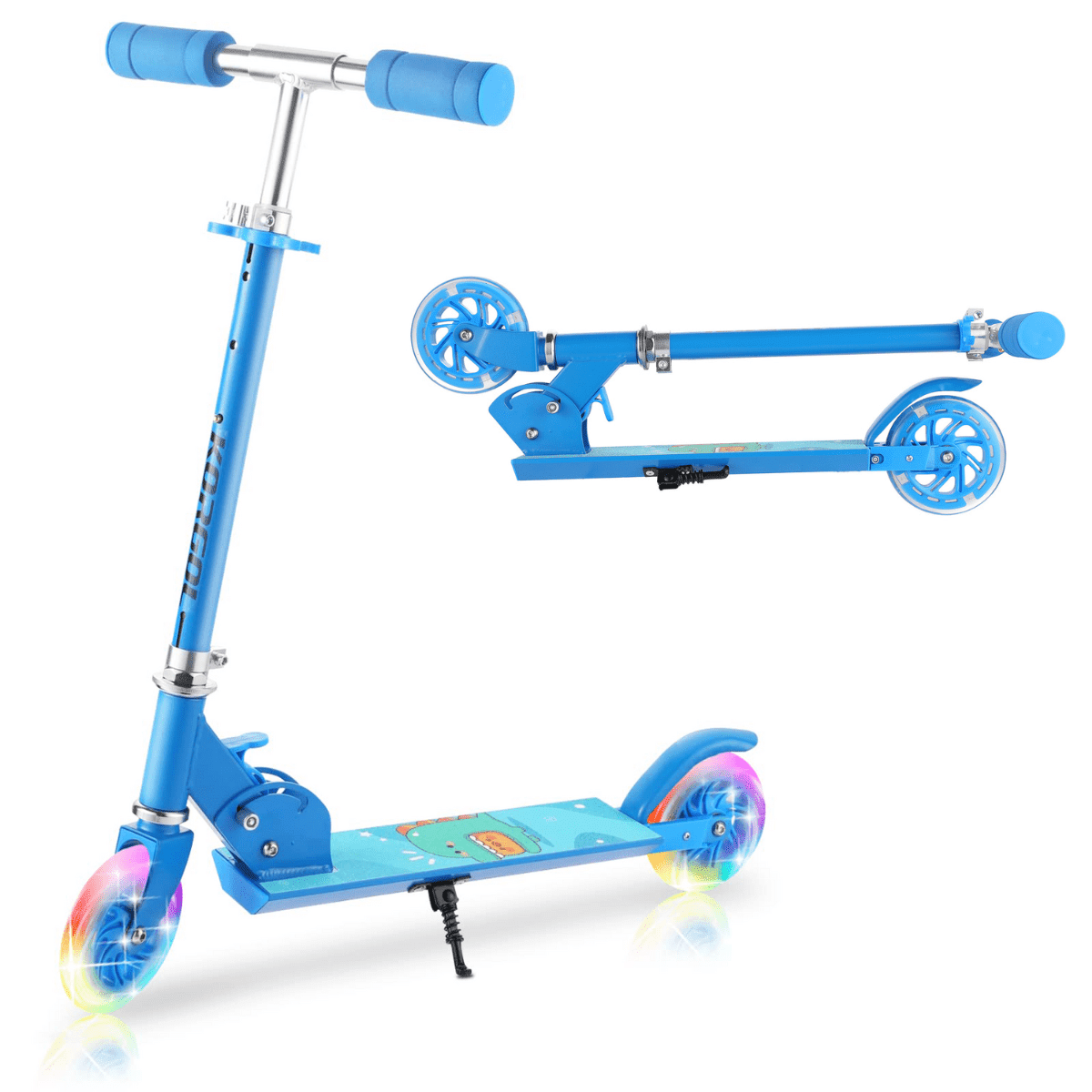 Legooin Blue Kick Scooter Children's Day Gift for 4+ Boys Girls Easy ...
