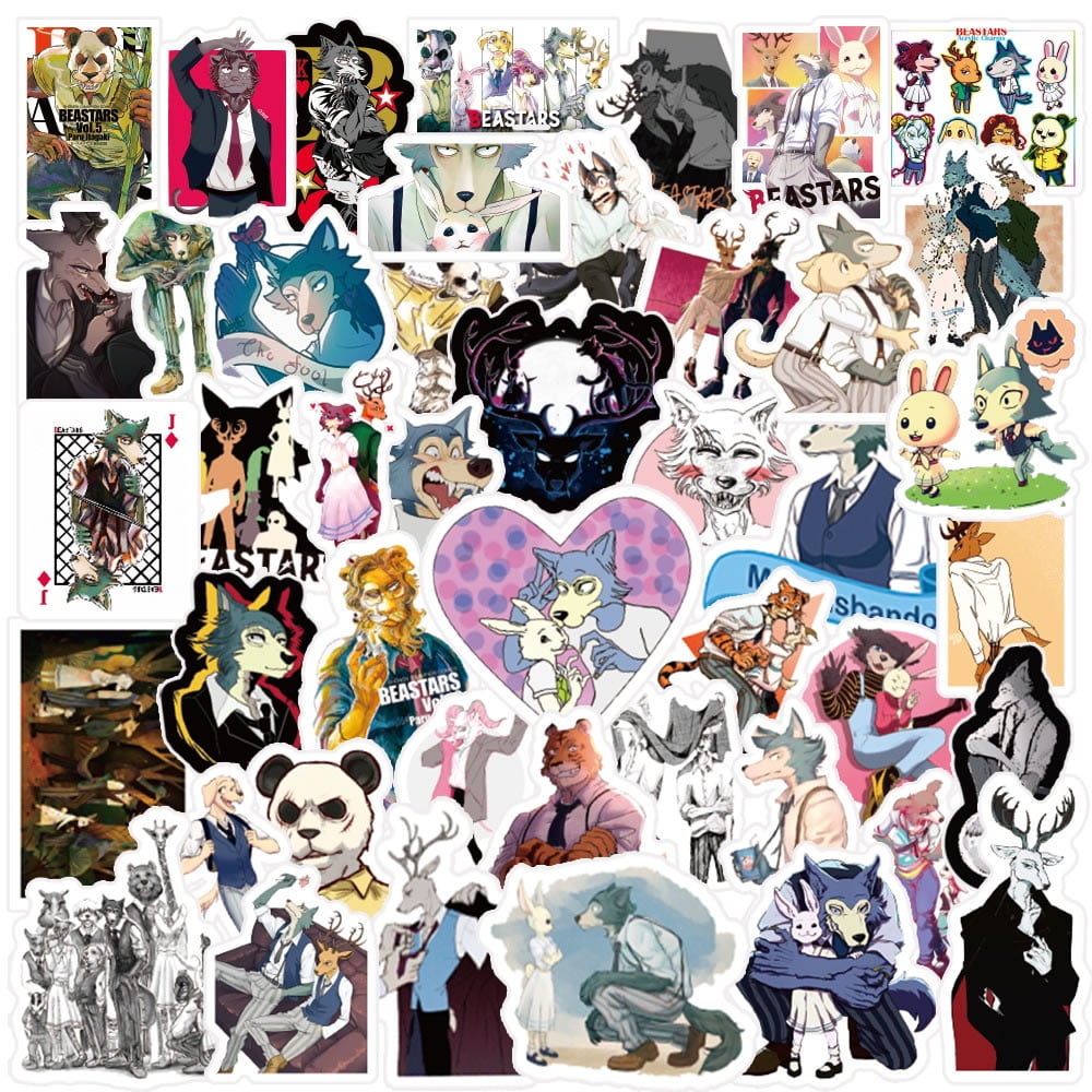 Legoshi Cosplay Stickers 100Pcs Set,Anime Beastar Legoshi Waterproof ...