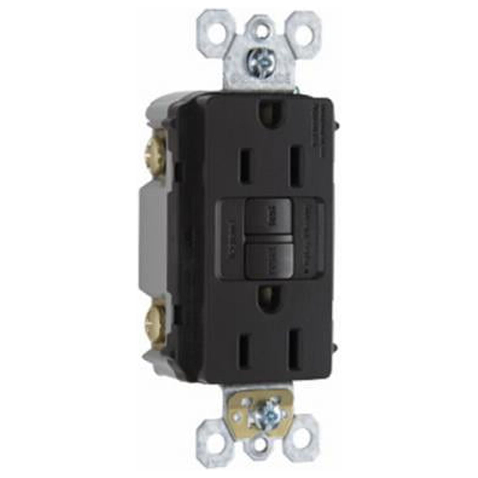 Legrand 1597BKCCD12 Pass & Seymour GFCI Outlet, 15A, Black - Quantity 1 ...