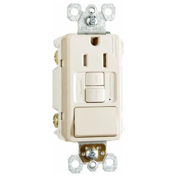 Legrand 1597SWTTRLACCD4 Pass & Seymour GFCI Receptacle/Single-Pole ...