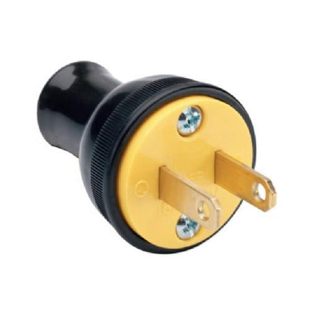 Legrand 3123BKCC20 15A 125V 2 Pole Black Residential Construction Plug ...