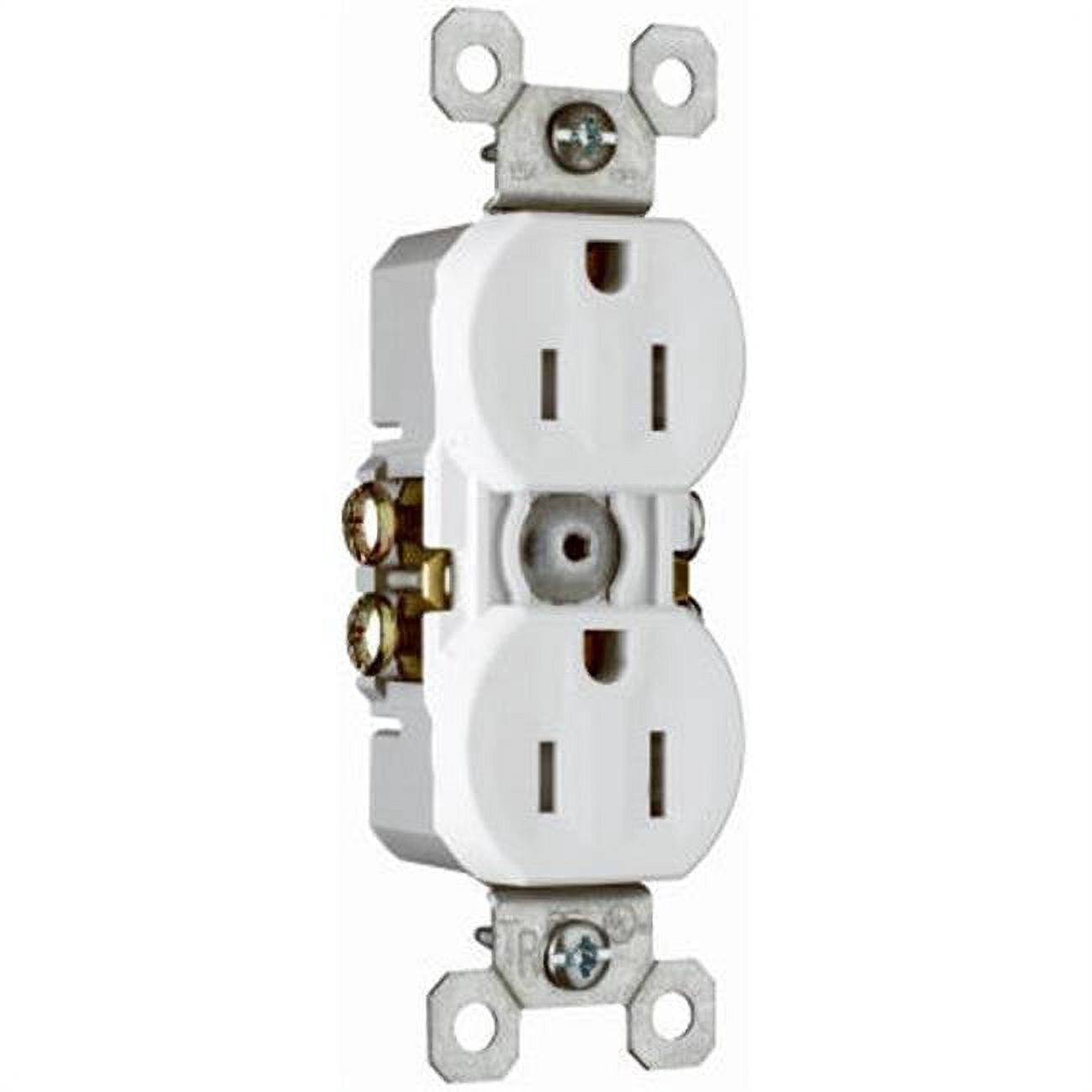 Legrand 3232TRWCP8 Pass & Seymour Grounded Duplex Outlet, 15-Amp 125 ...