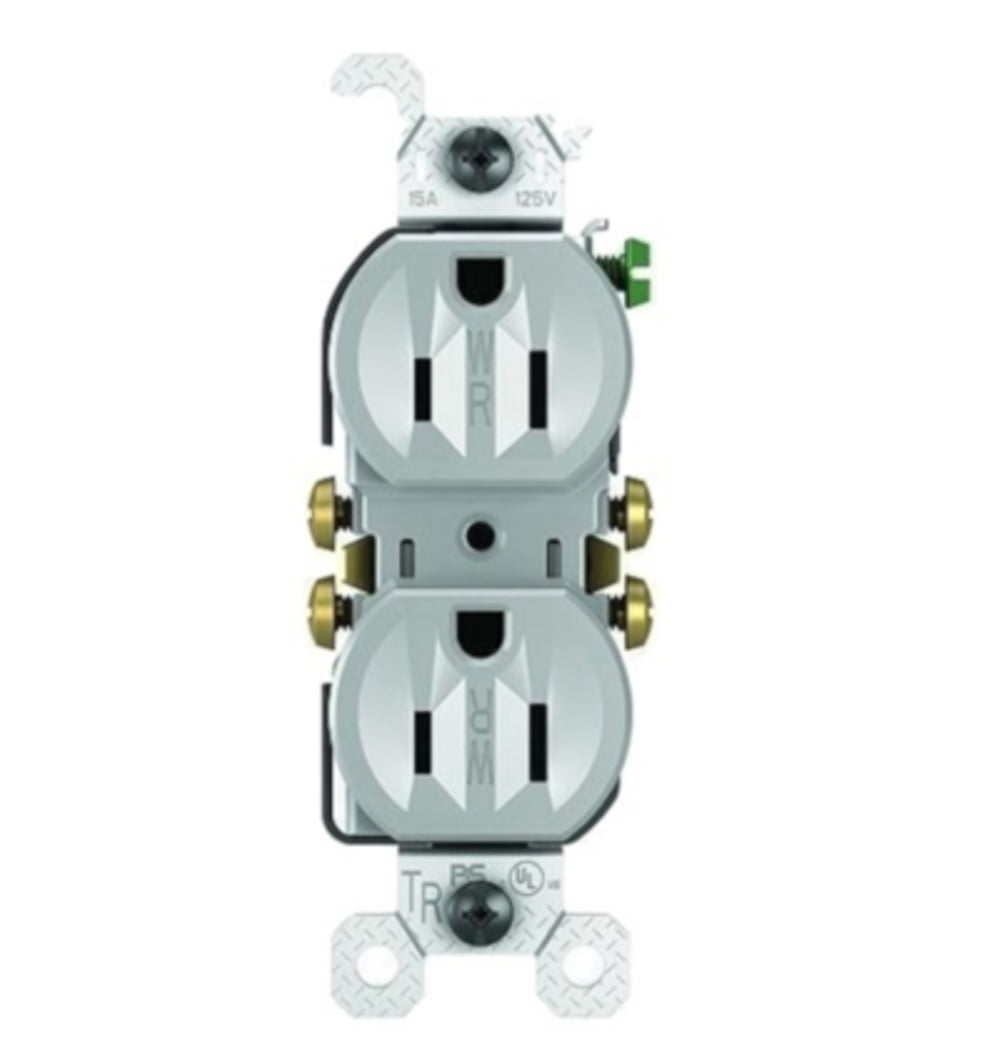Legrand 3232TRWRGRYCC8 Weather & Tamper Resistant Duplex Receptacle ...