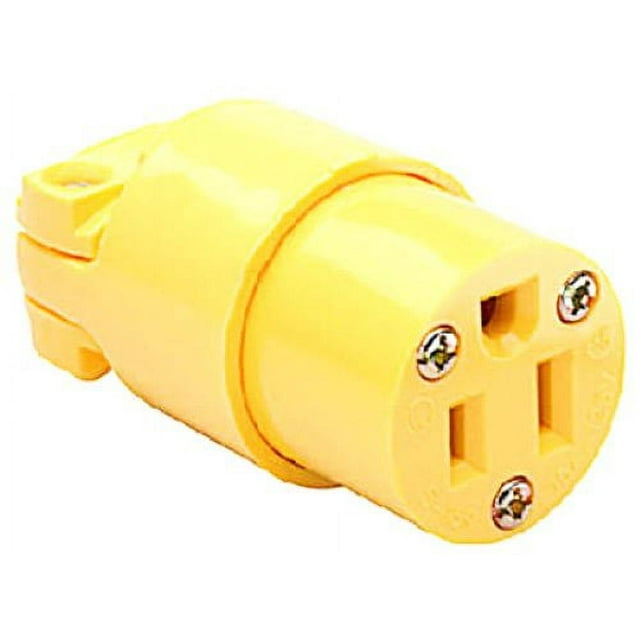 Legrand 4887YCC10 Commercial Grade 15A Yellow Female Electrical Plug ...