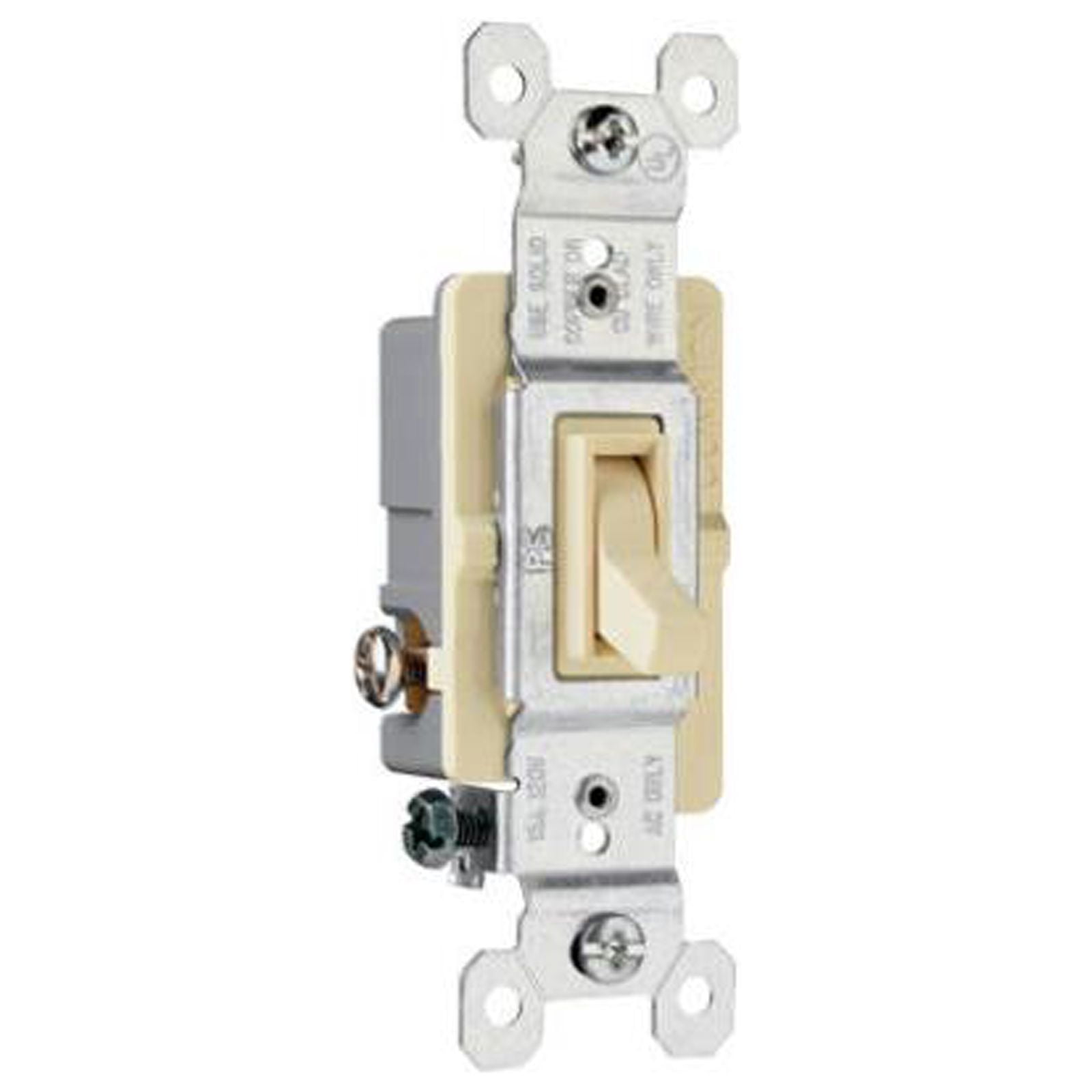 Legrand 663IGTU Pass & Seymour 15A Ivory 3-Way Toggle Switch - Quantity ...