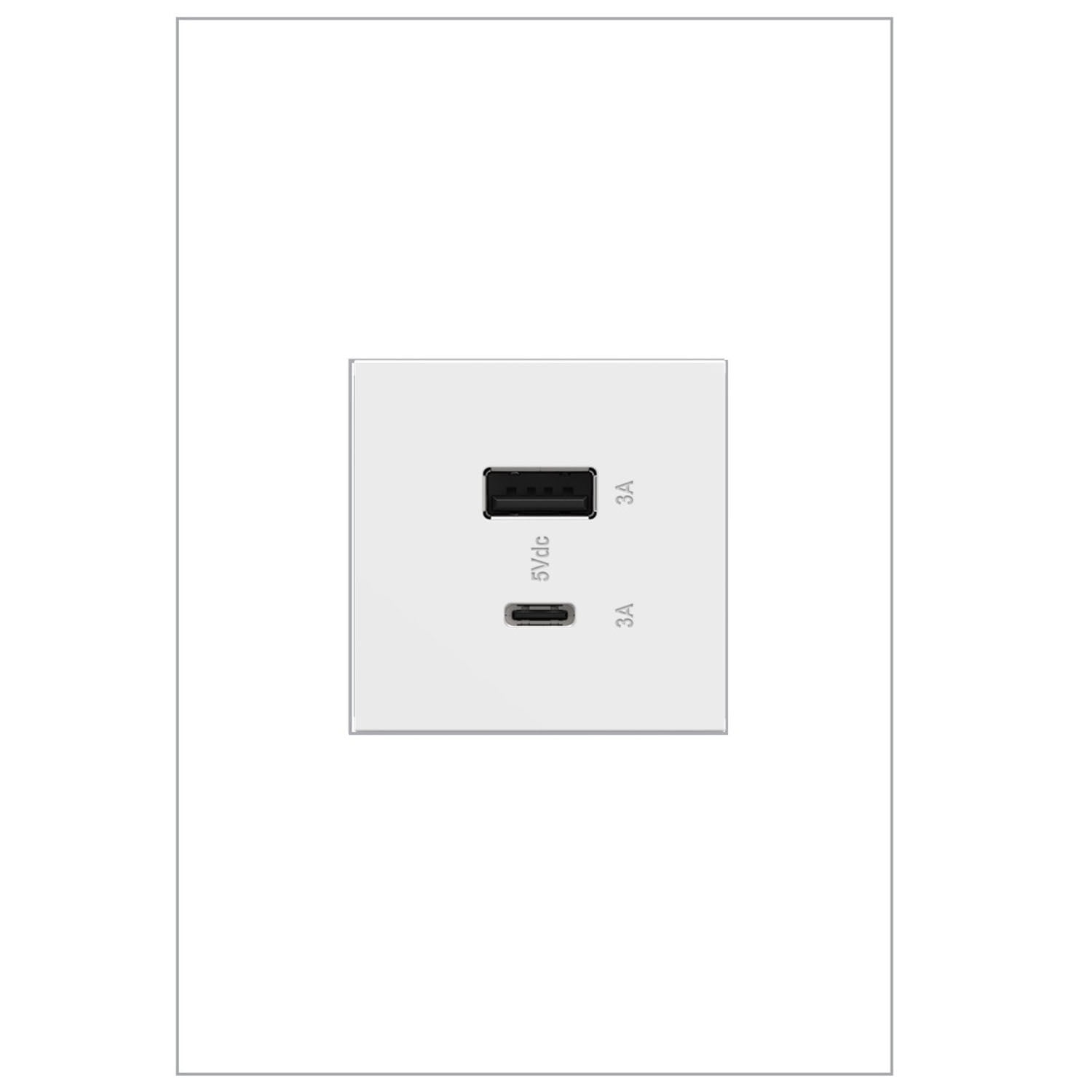 Legrand Arusb2ac6 Adorne 6 Amp Ultra-Fast Usb-A And Usb-C Outlet Module ...