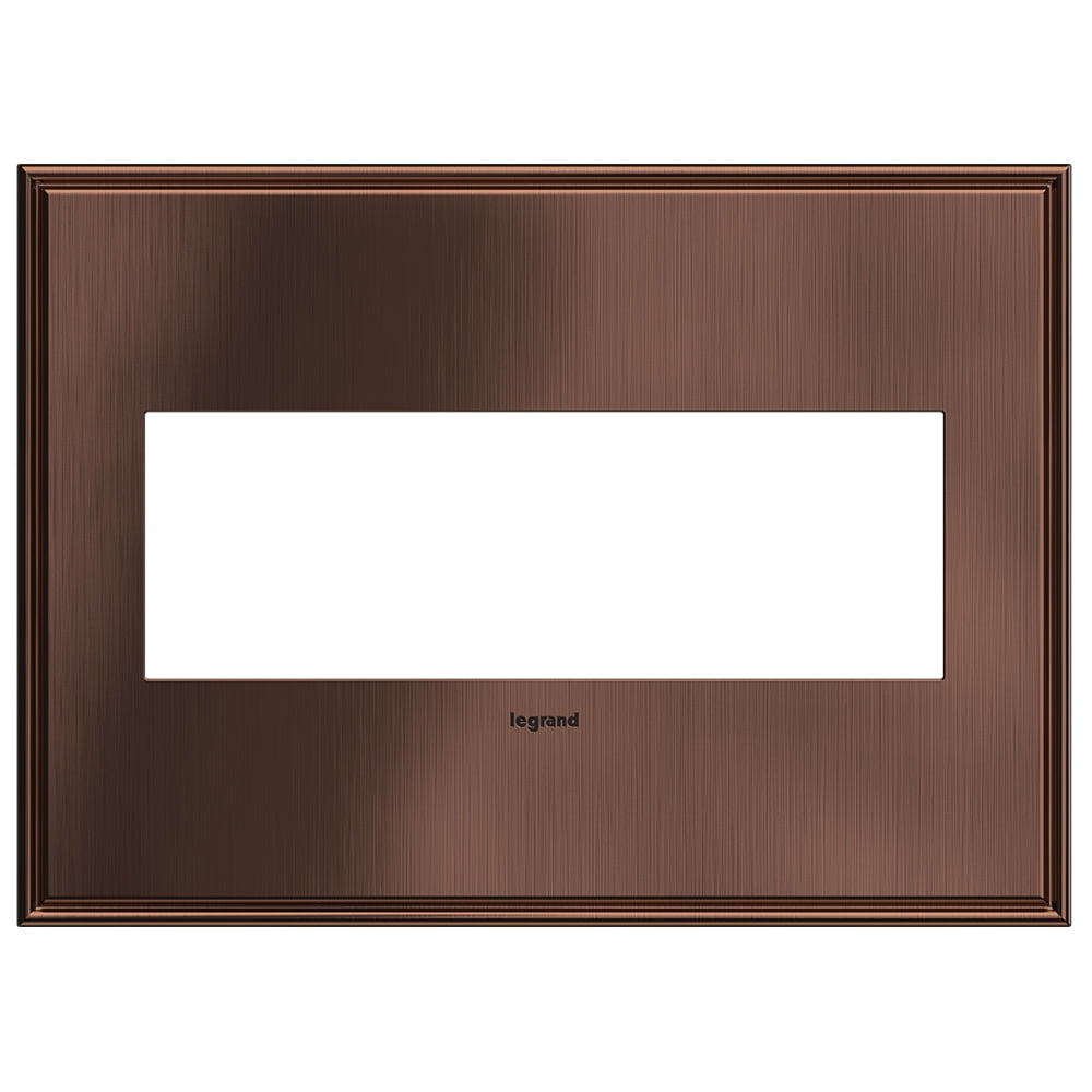 Legrand Awc3g4 Adorne Cast Metal 3-Gang Light Switch / Outlet Cover ...