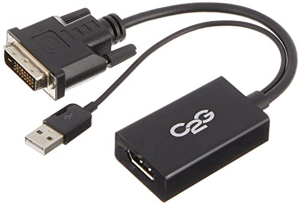 Legrand - C2G DVI to DisplayPort Converter, Black DVI to DisplayPort ...