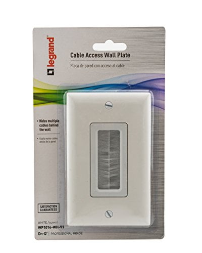 Legrand - OnQ Cable Access Wall Plate, Recessed Wall Plate Hides Low ...