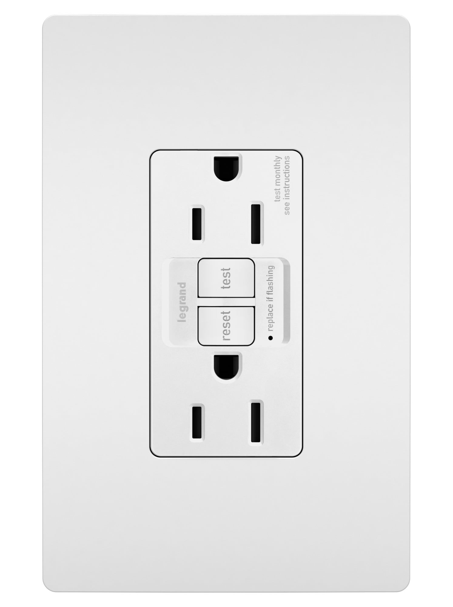 Legrand-Pass & Seymour 1597TRWCCD12 Self-Test GFCI Receptacle Outlet ...