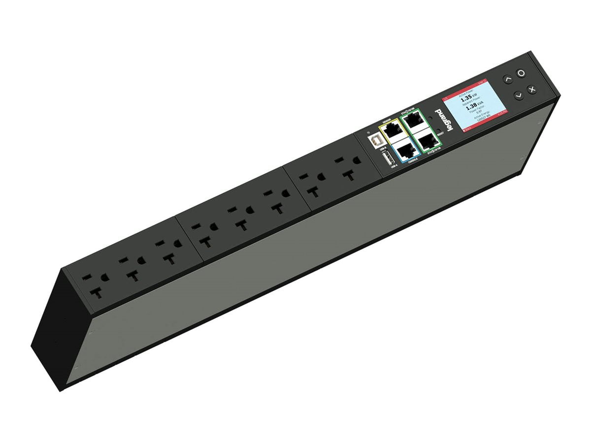 Legrand Rack PDU, Network Metered, 1U, 16A, 120V, (8) 5-20R, L5-20P ...