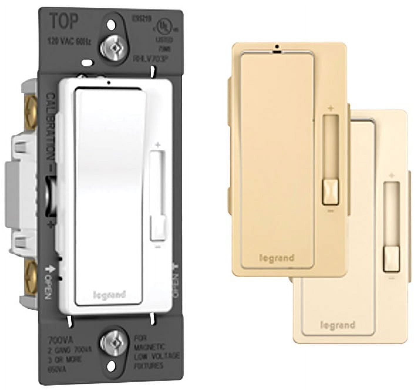 Legrand Radiant Multicolored 700 W Slide Dimmer Switch 1 pk - Walmart.com