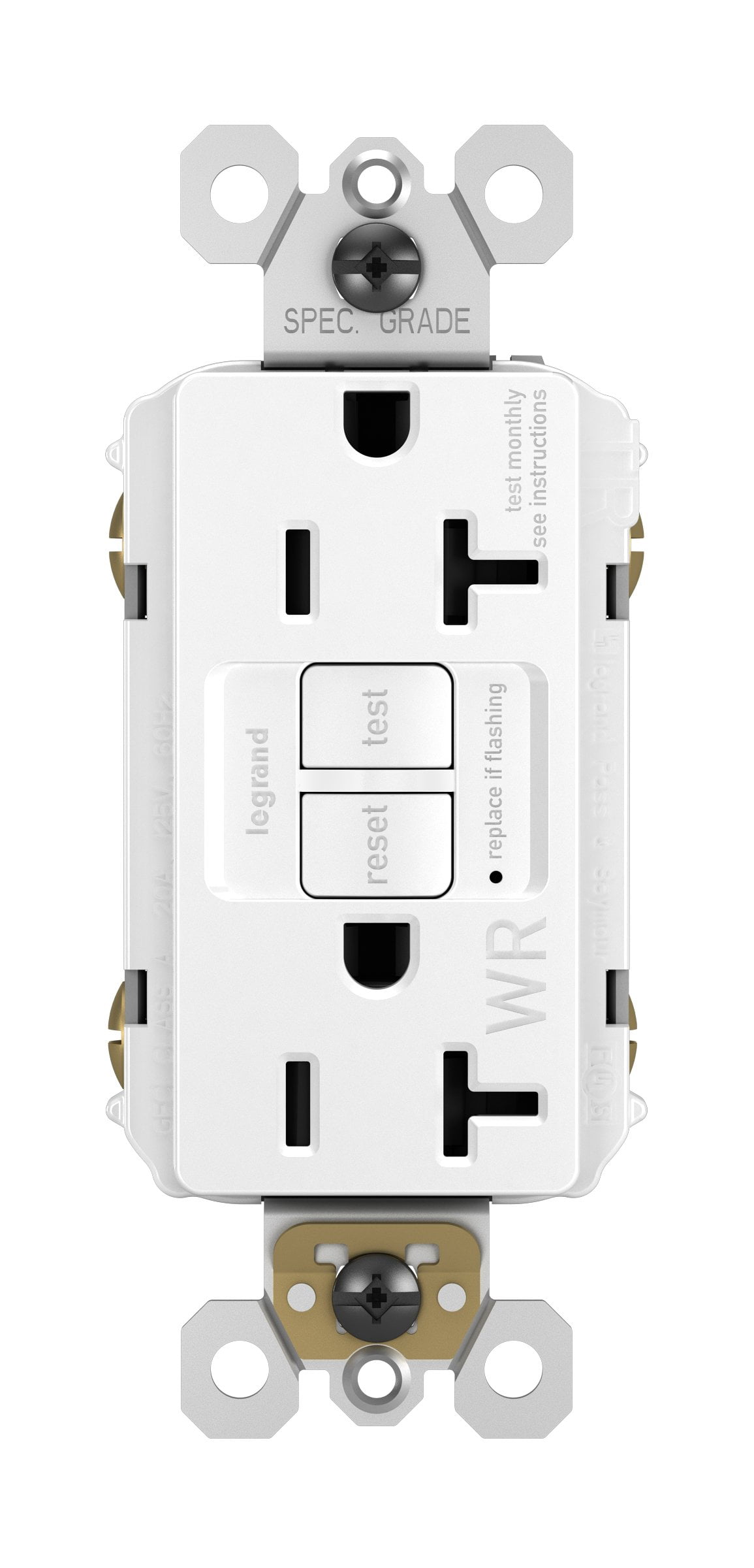 Legrand Radiant 20 Amp Outdoor GFCI Self-Test Tamper Resistant Weather ...