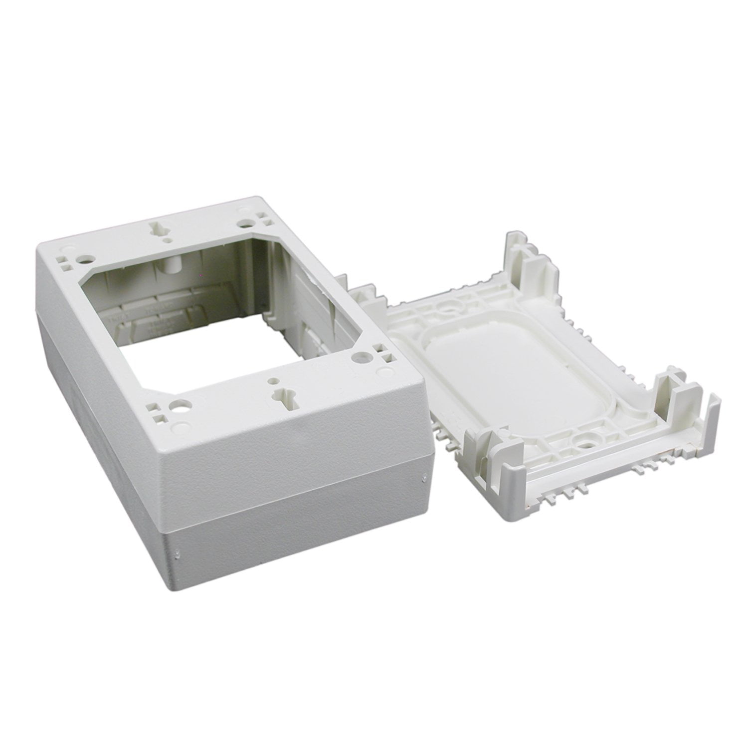 Legrand Rectangle Plastic Outlet Box Ivory - Walmart.com