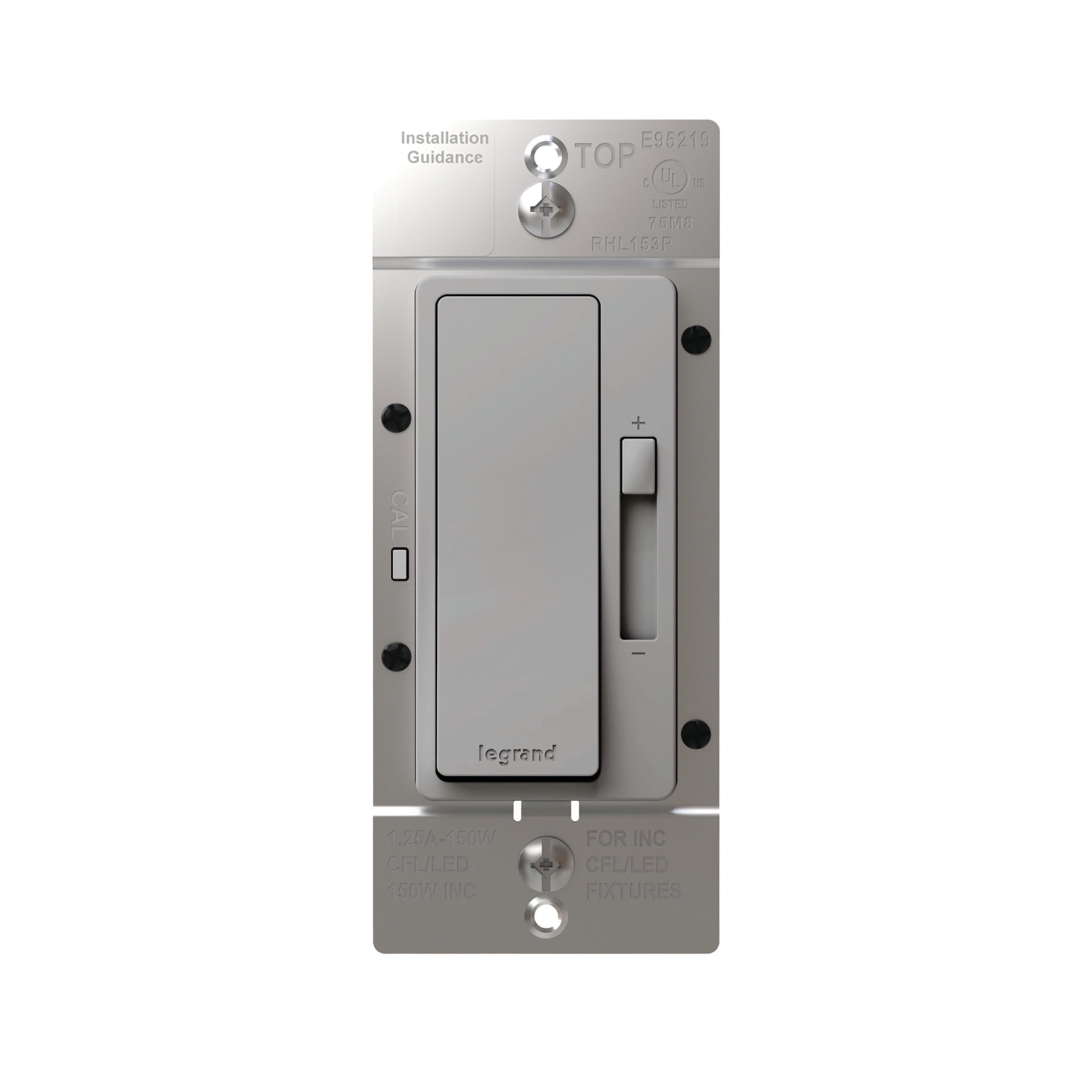Legrand RHL153PGRY Radiant 15 Ampere Cfl, Incandescent, Led Dimmer ...