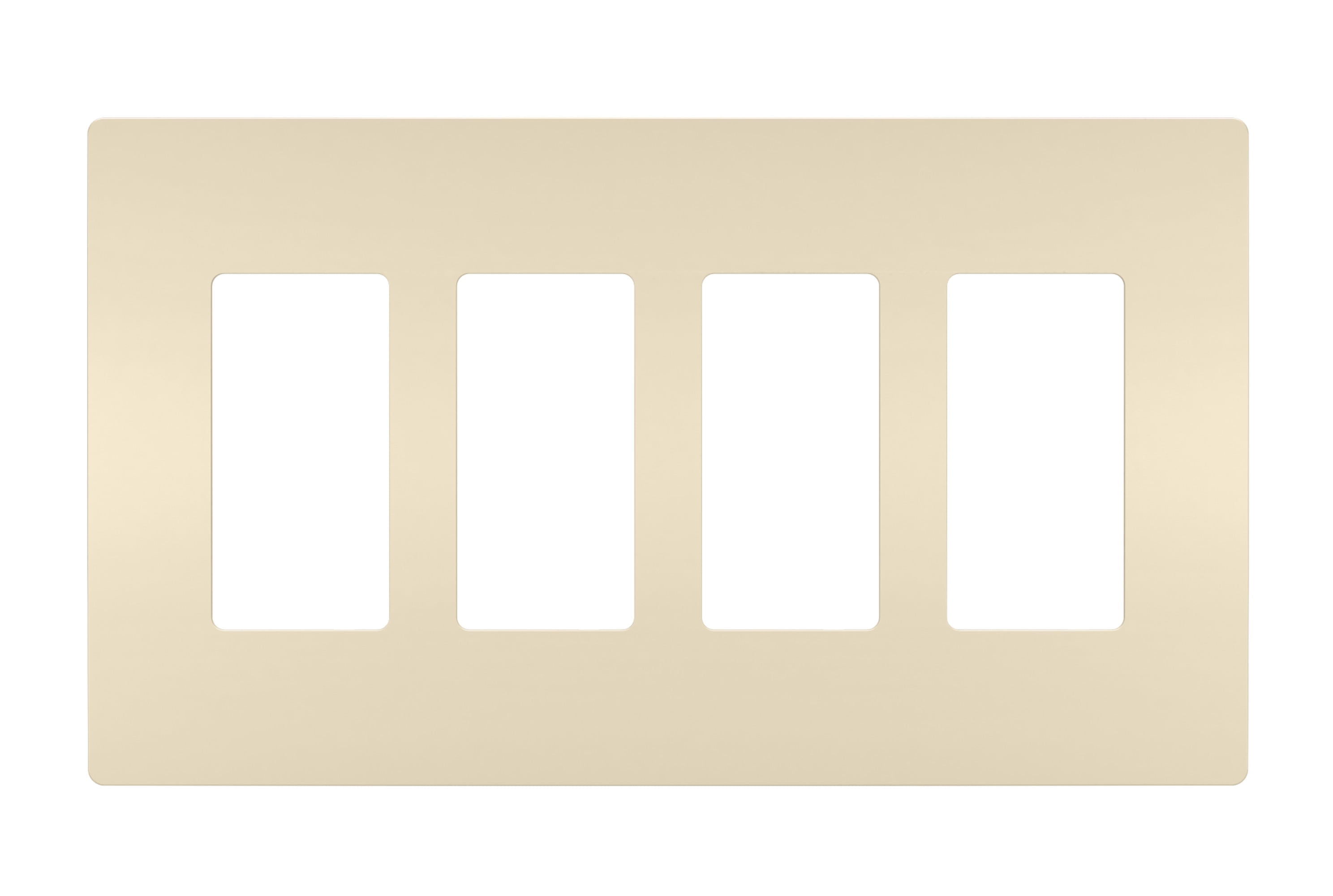 RWP264LA 4 gang decora screwless wall plate light almond QTY 1/6 ...