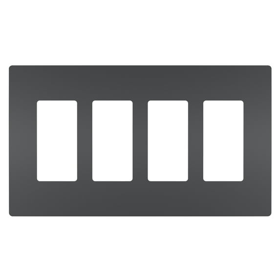 RWP264BK 4 gang decora screwless wall plate black qty 1/6 - Walmart.com