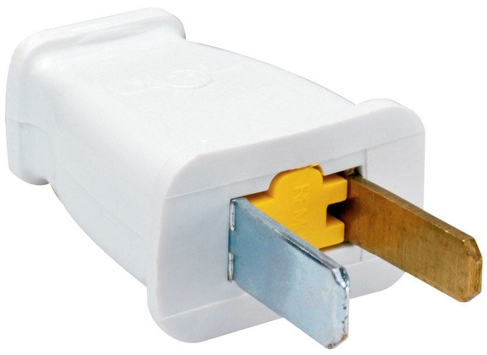 Legrand SA540WCC10 Pass & Seymour Polarized Plug, Residential, White, 2 ...