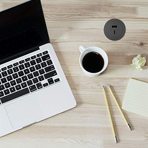 Legrand Wiremold RFPCUAUC-BK10 Round Furniture Power Center with USB ...