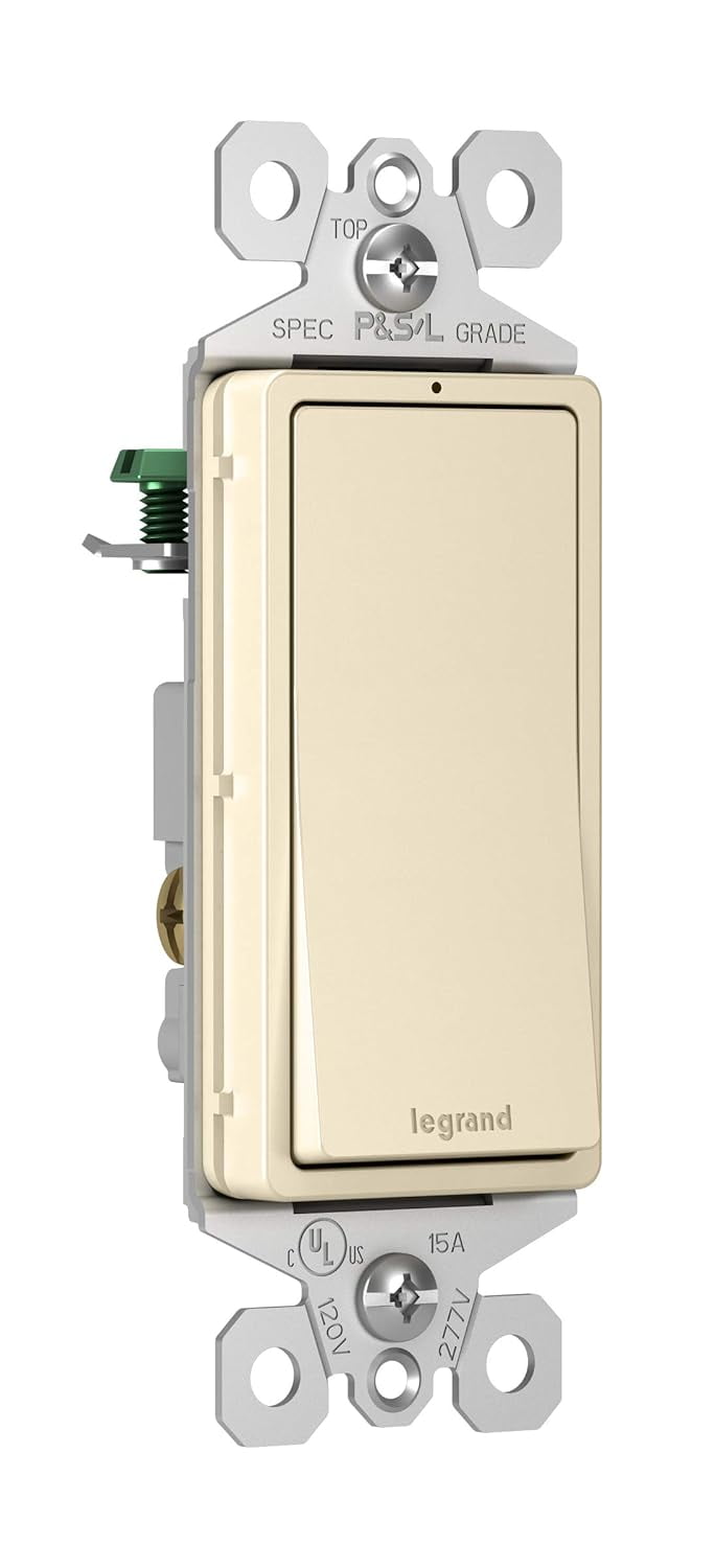 Legrand radiant 15 Amp Rocker Wall Switch with LED Locator Light ...
