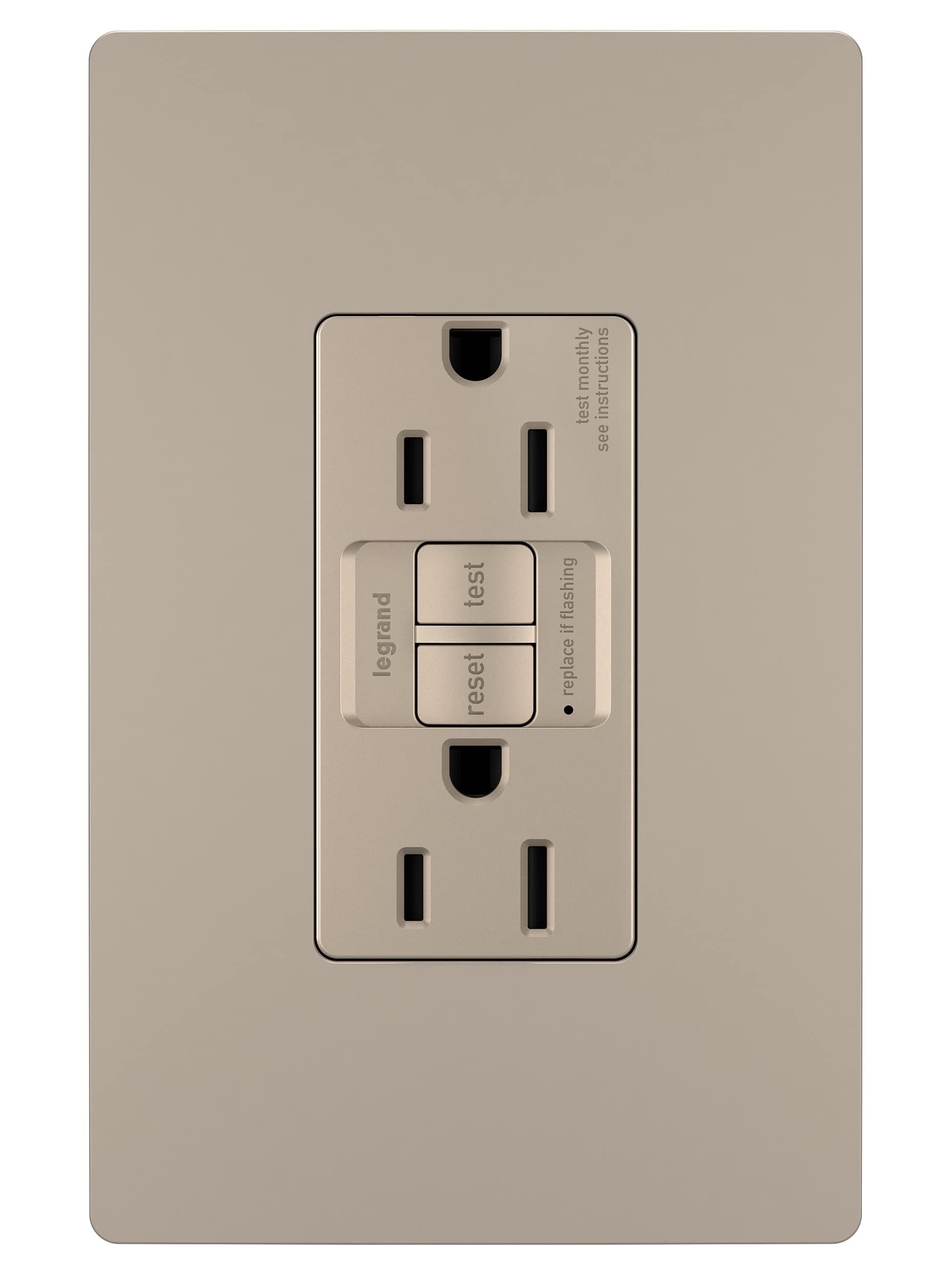 Legrand radiant 1597TRWPNI 15 Amp GFCI Self Test Tamper Resistant ...