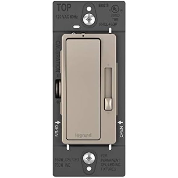 Legrand radiant RH453PNICCV6 450W Preset Decorator Rocker Dimmer Light ...