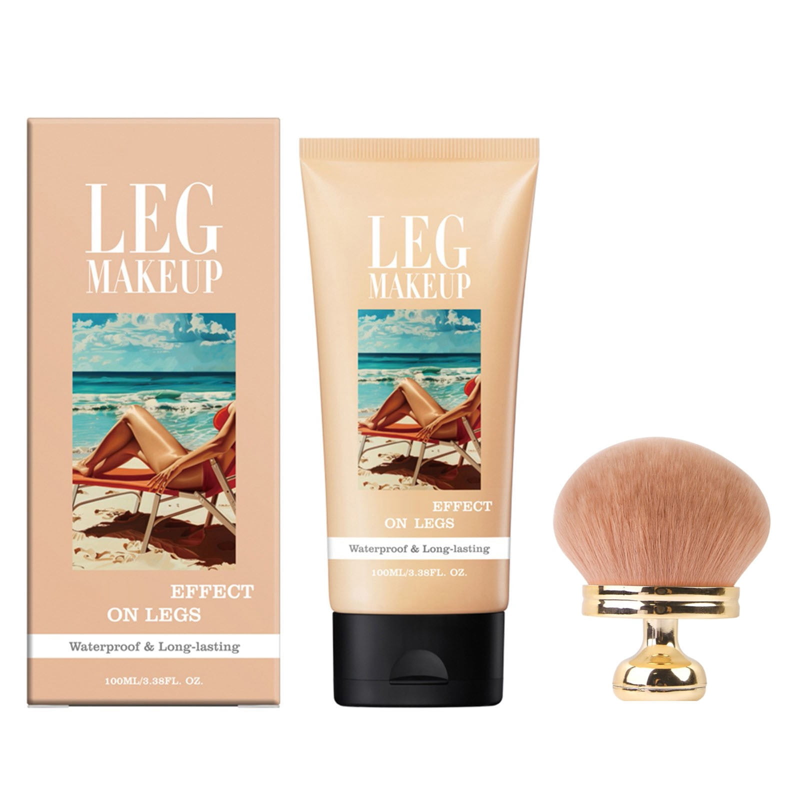 Legs Makeup Waterproof with Brush - No Transfer Body Concealer for ...