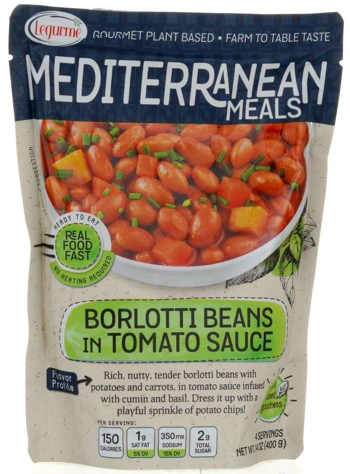Legurme Ready to Eat Borlotti Beans in Tomato Sauce, Gluten Free, Plant ...