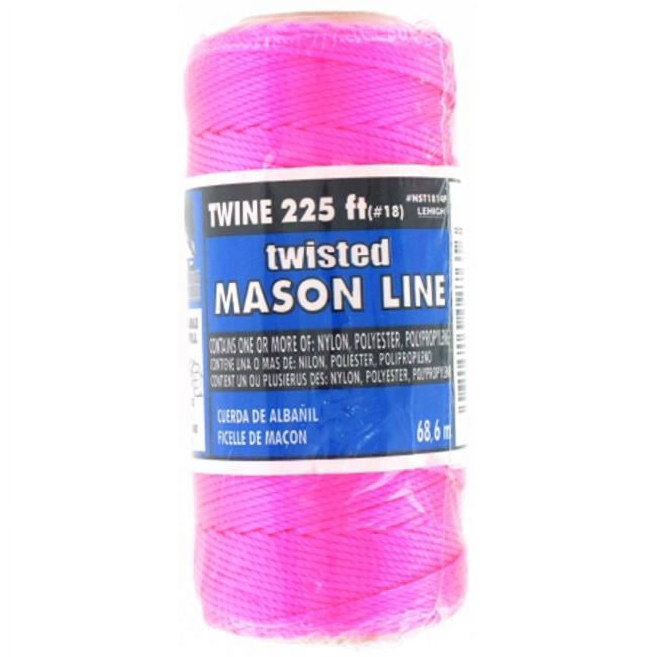 Lehigh Group 225ft. Neon Pink Nylon Seine Twine NST1814PW-P - Walmart.com