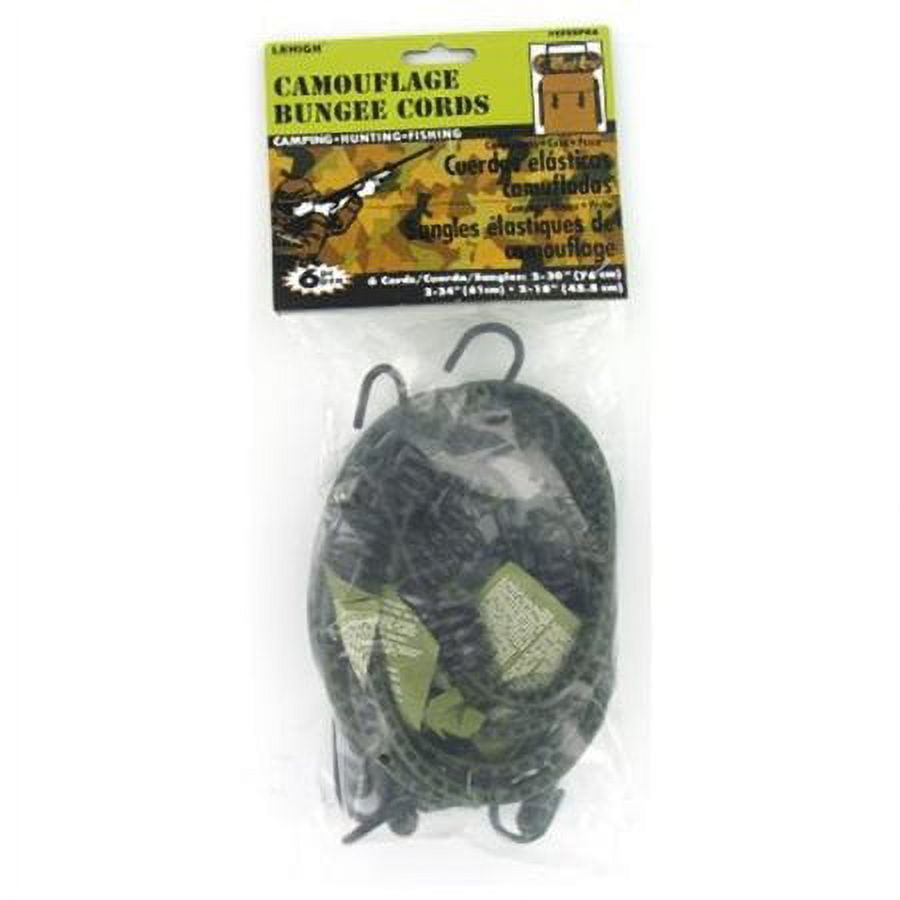 Lehigh Group CFESPK6 6 Count Assorted Sizes Camouflage Bungee Cords ...