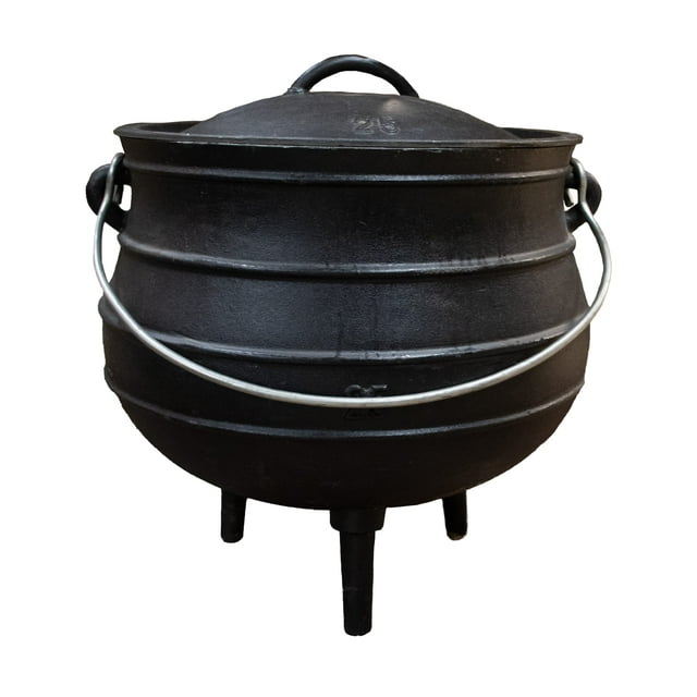 Lehman's Campfire Cooking Kettle Pot - Cast Iron Potje Dutch Oven with ...