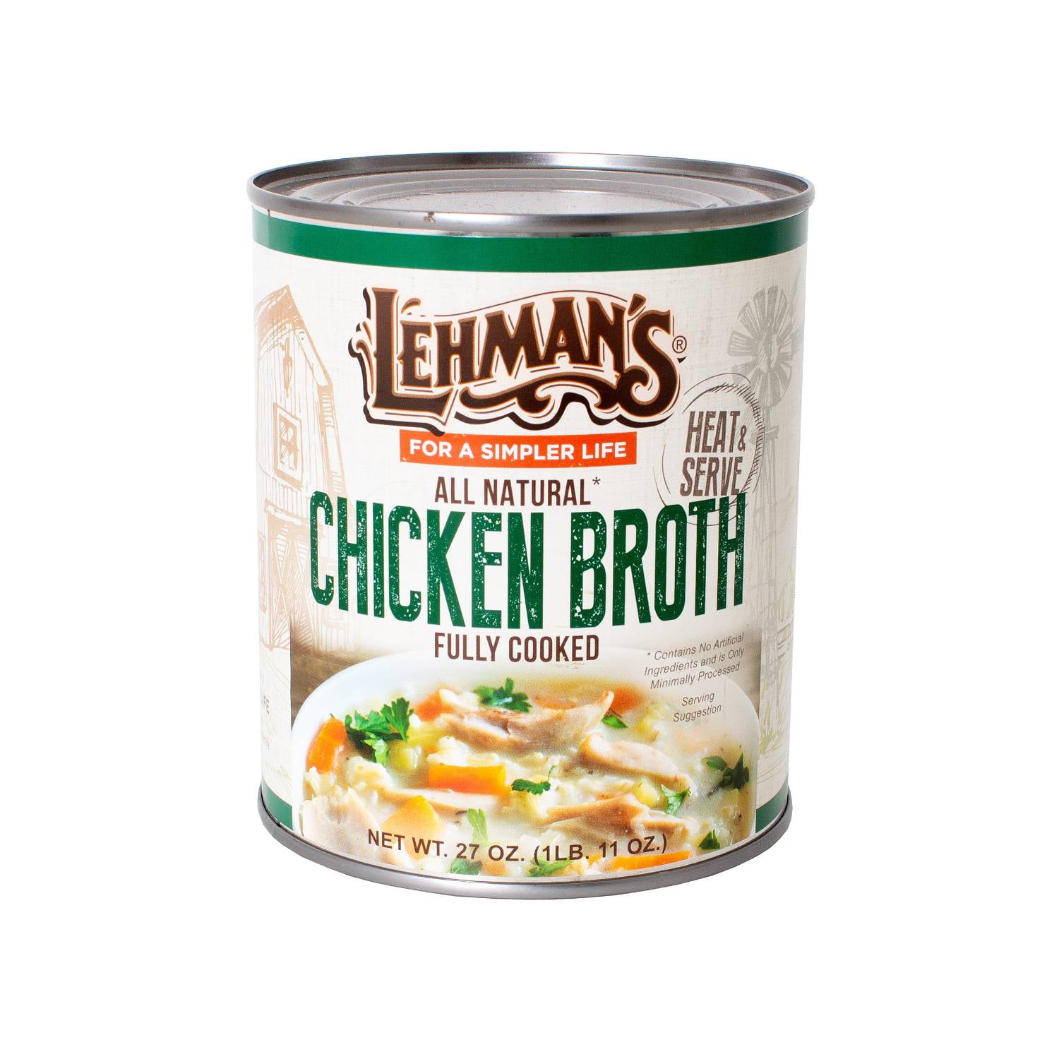 Lehman's Canned Chicken Broth for Cooking, Baking and Kitchen Pantry ...