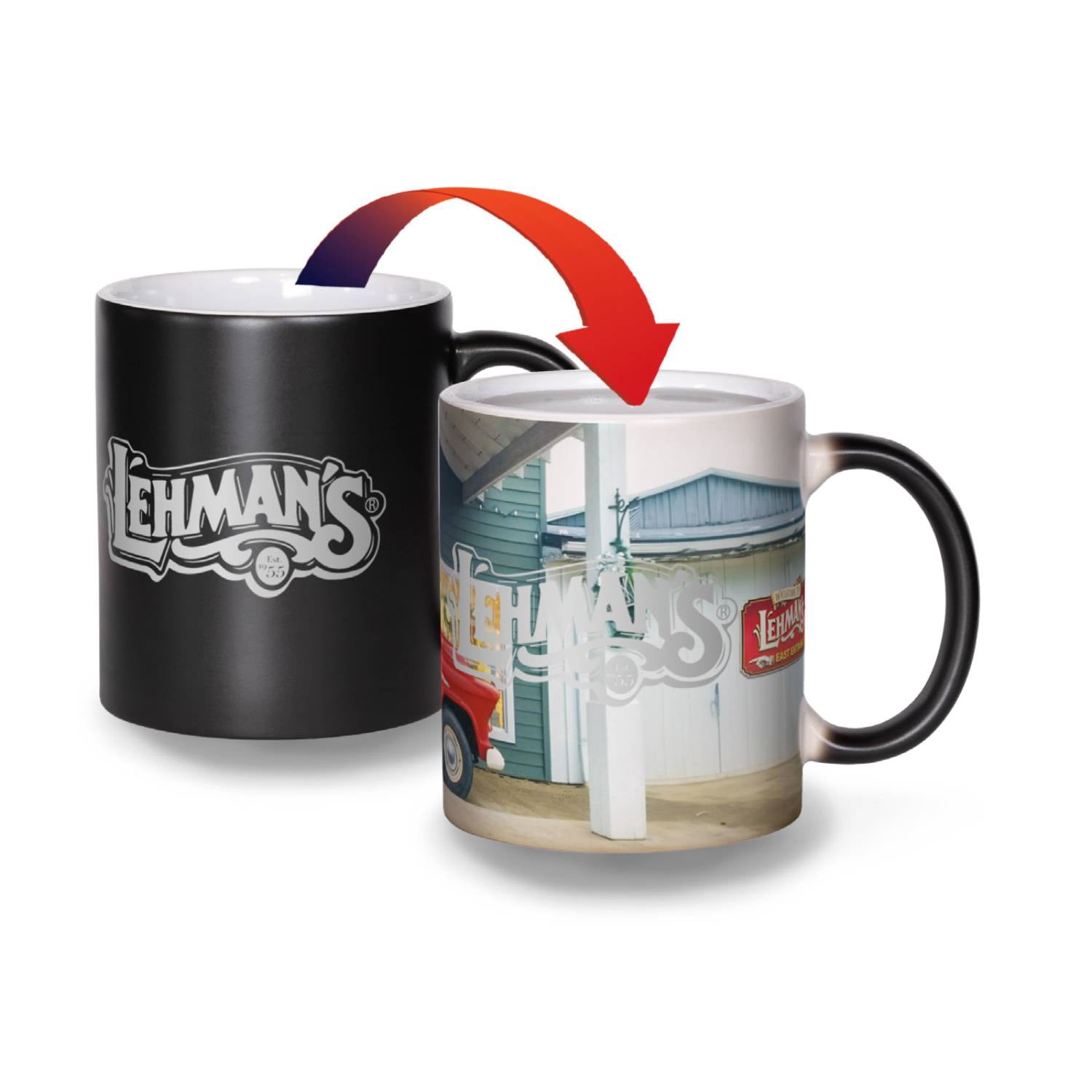 Lehman's Color Changing Coffee Mug, Features Our Red Truck Storefront ...
