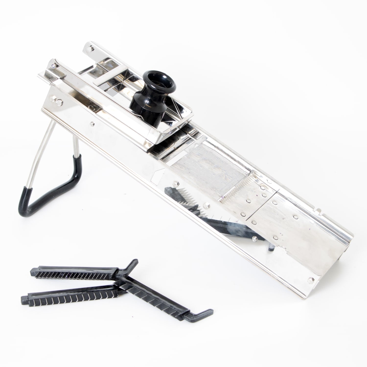Lehman's Foldable Mandoline Veggie Slicer, Interchangeable Blades for ...