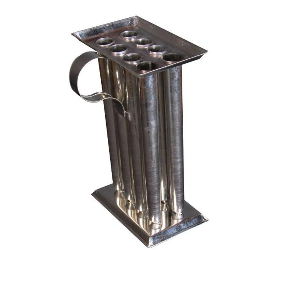 Lehman's Handmade Tin Candle Mold, 8 Tube Taper Candlemaking Form, 9 ...