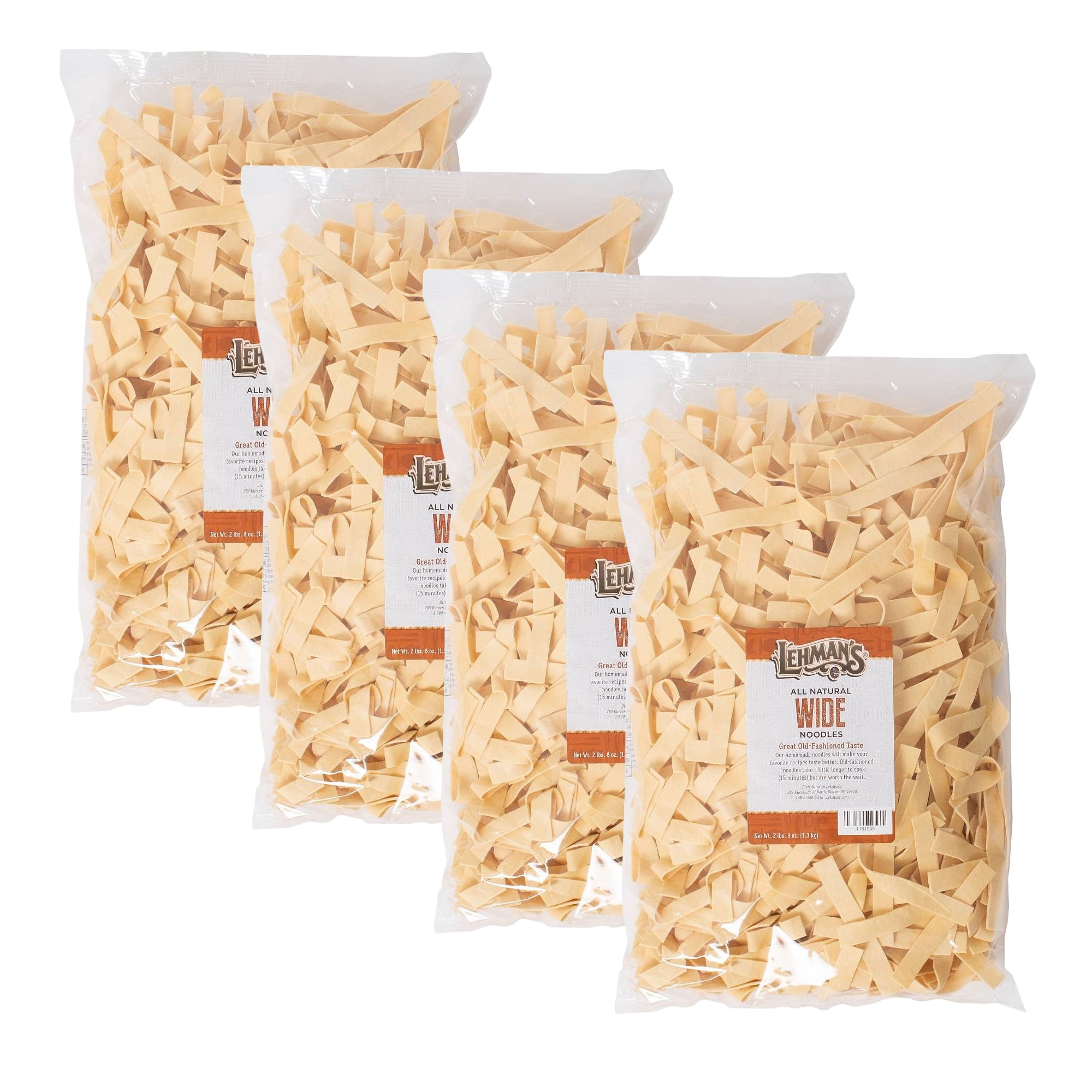 Lehman's Homemade Egg Noodles, All Natural USA Made Amish Pasta, Case ...