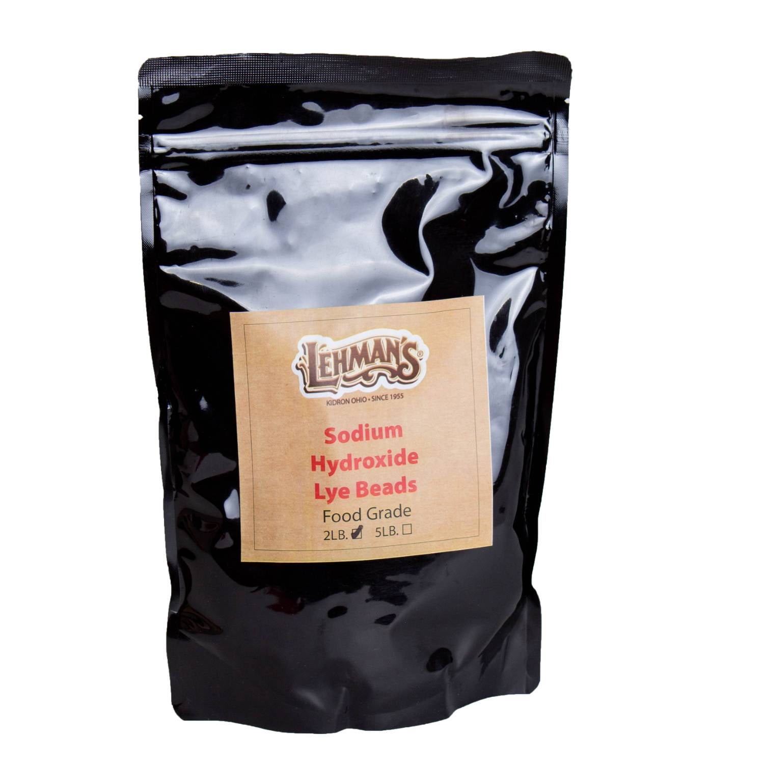 Lehman's Sodium Hydroxide for Soapmaking, 2 Pound Resealable Bag of Lye ...