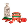 Lehman's Toy Log Farm Playset, Classic American Made Building Set, 73 ...