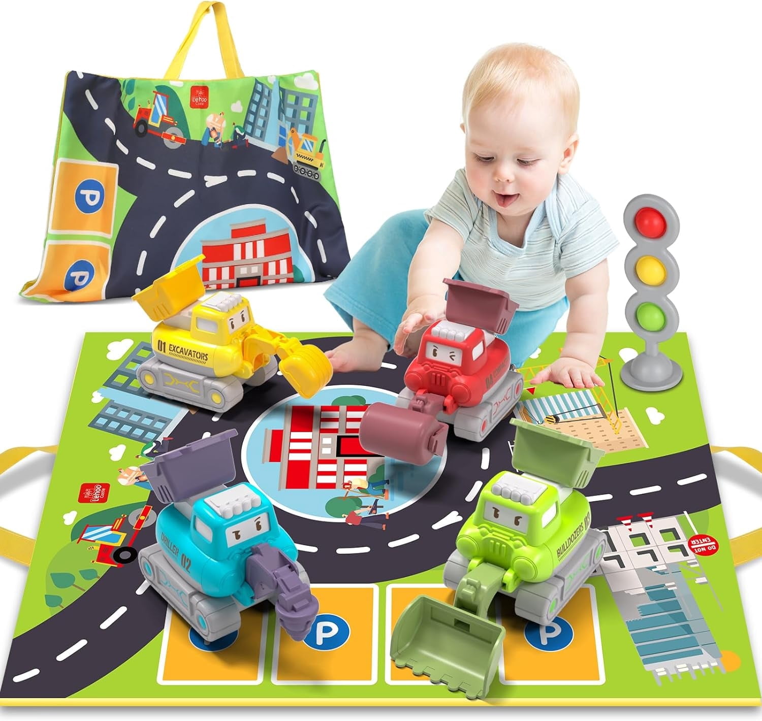 Lehoo Castle Toys for 1 2 3 Year Old Boys, Toy Cars for Toddlers, Push ...