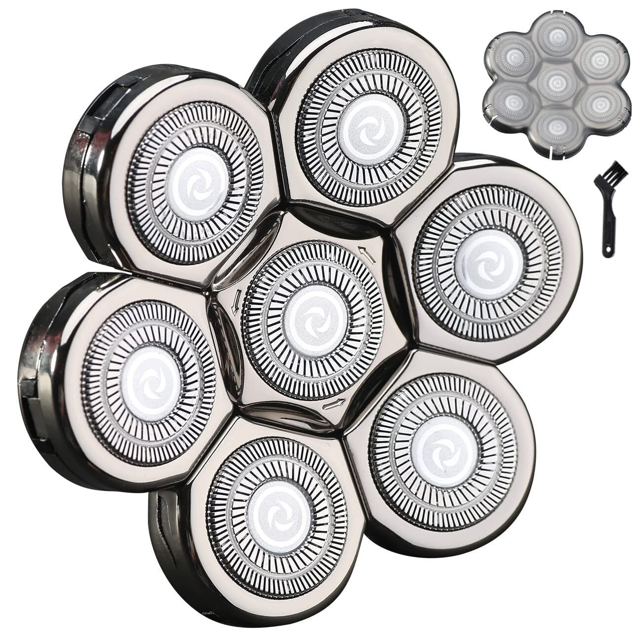 Lei 7 Blades Head Shaver Replacement Heads Electric Shaver Universal ...