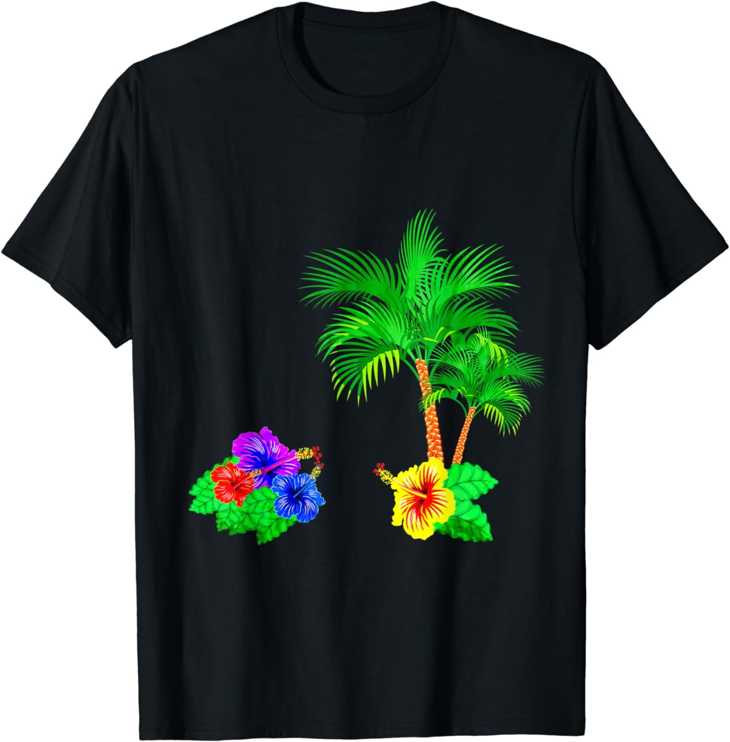 Lei Day Flower design Hula Girl Hawaii hibiscus Palm T-Shirt - Walmart.com