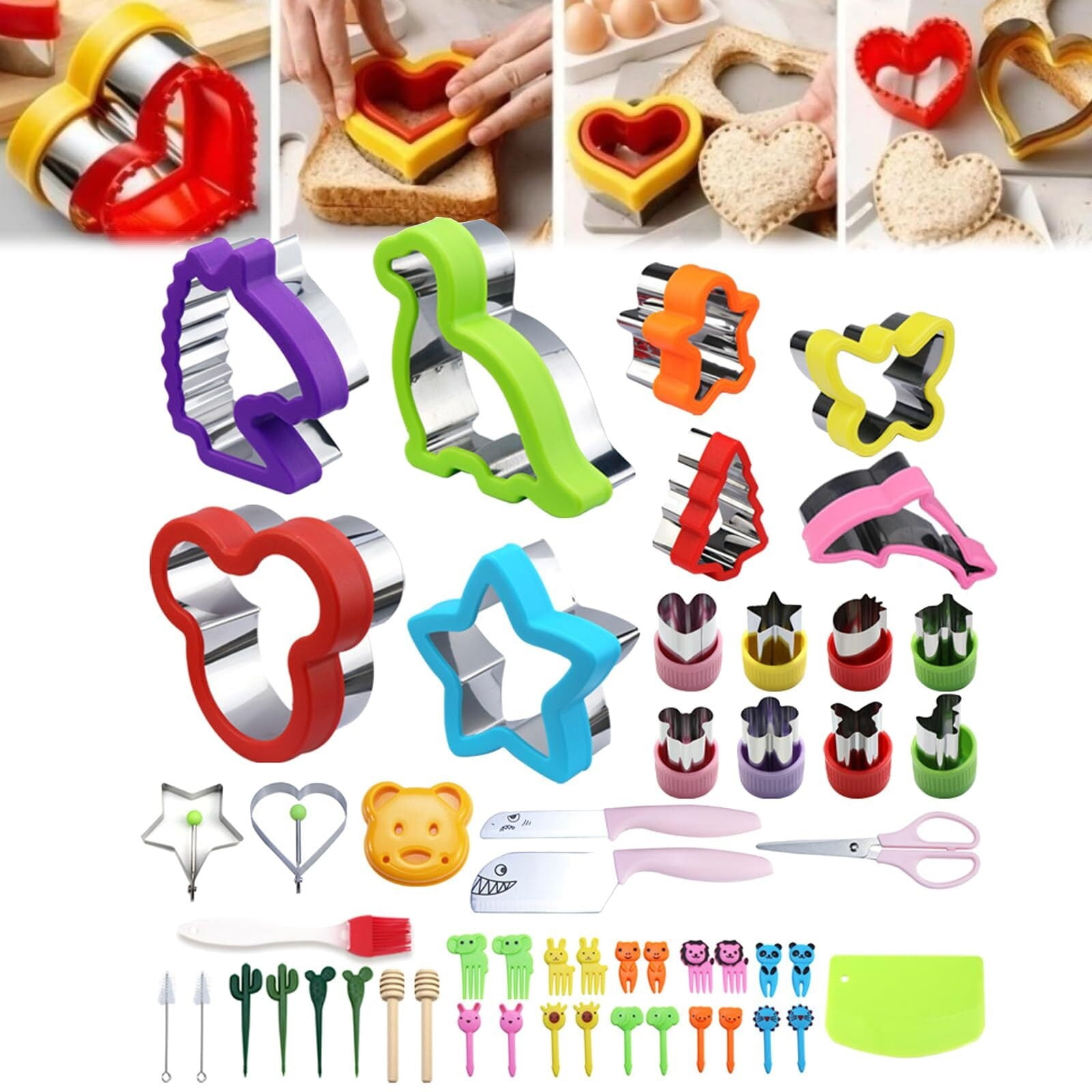 Lei Sandwich Molds Cutter and Sealer,Sandwich Cutters for Kids Lunch ...