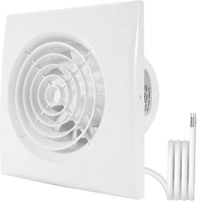 Lei Song 100mm Bathroom Air Extractor Fan - Ceiling Wall Ducting ...