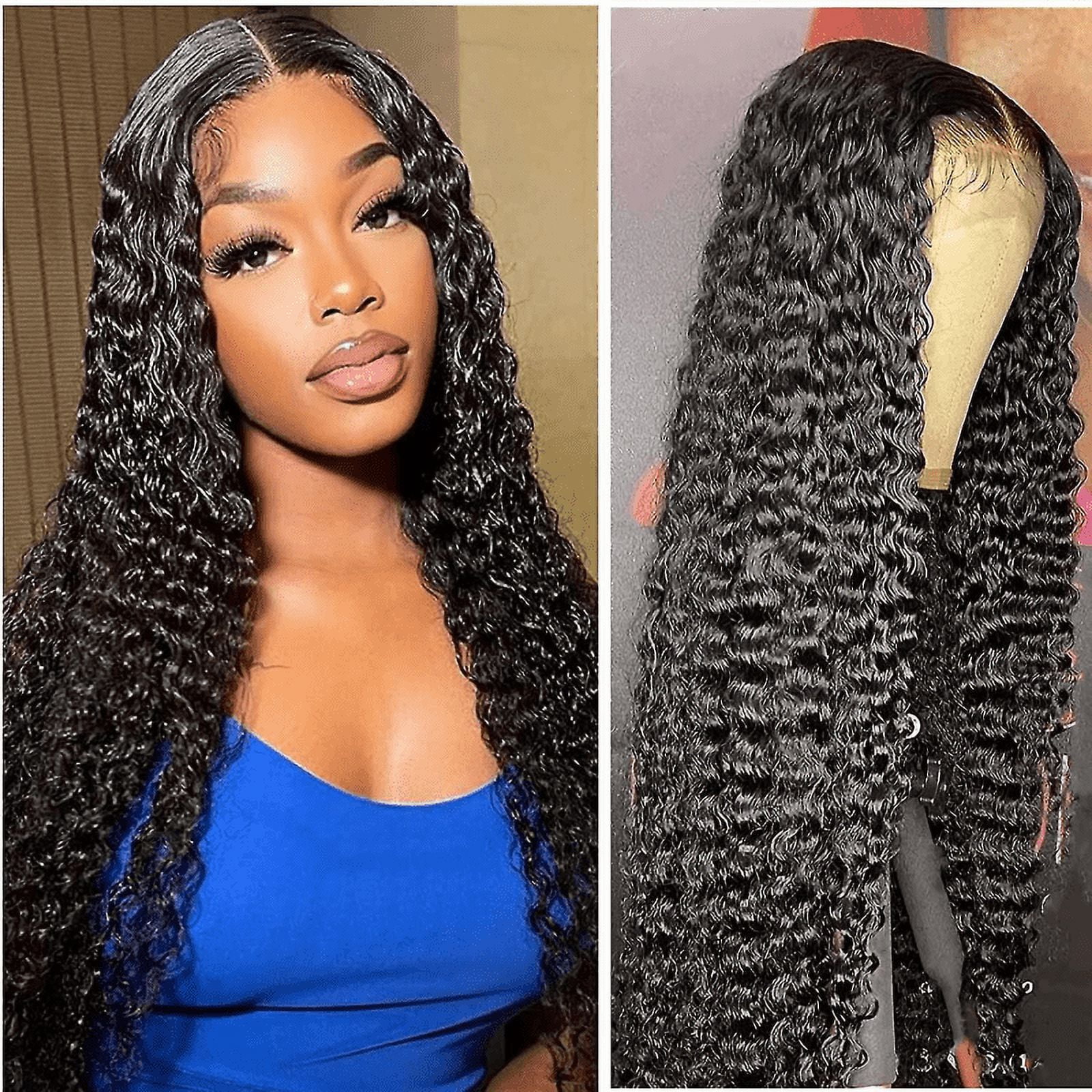 Lei Song Brazilian Deep Curly Transparent Lace Front Wigs Wet Wavy ...