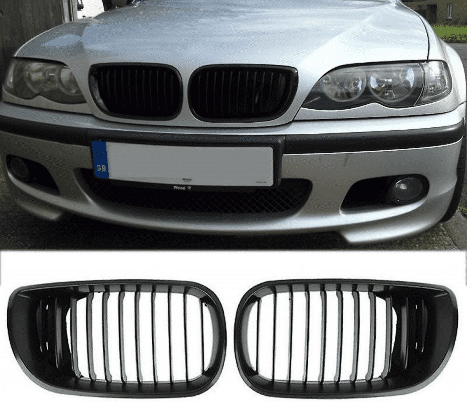 Lei Song Matte Black Kidney Front Grille compatible E46 3 Series 4 Door ...