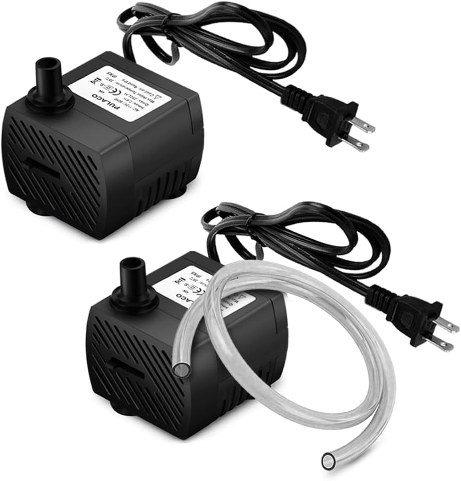 Lei Song PULACO 2Pcs Mini Submersible Water Pump (95GPH 5W) compatible ...
