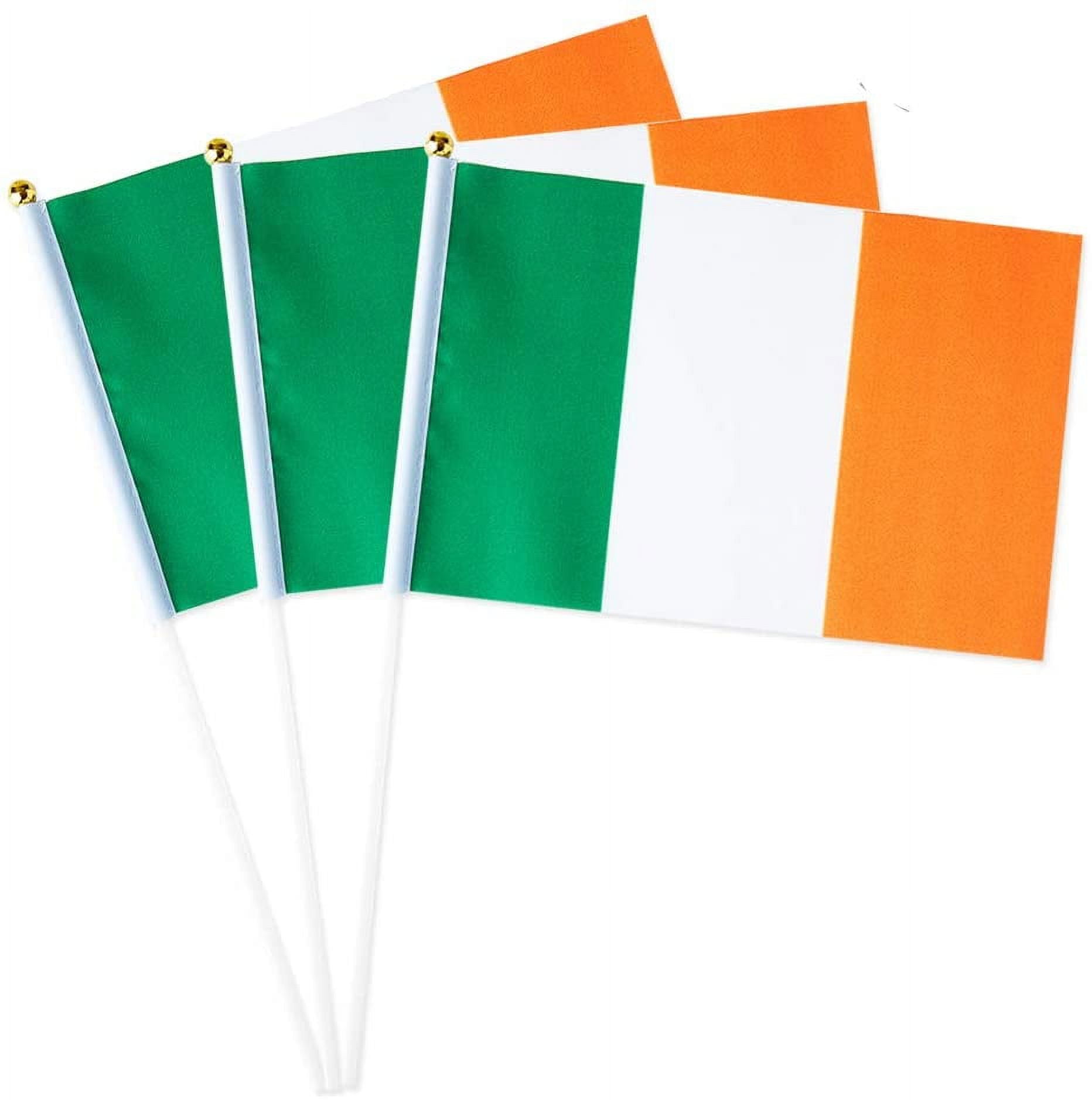 Lei Song UEFA EURO Ireland Flags Irish Small Stick Mini Hand Held Flag ...