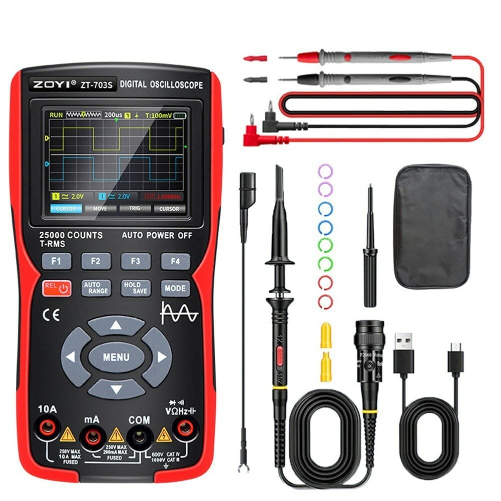 Lei Song ZOYI 703S 3-in-1 Dual Channel 50MHZ Bandwidth Handheld ...