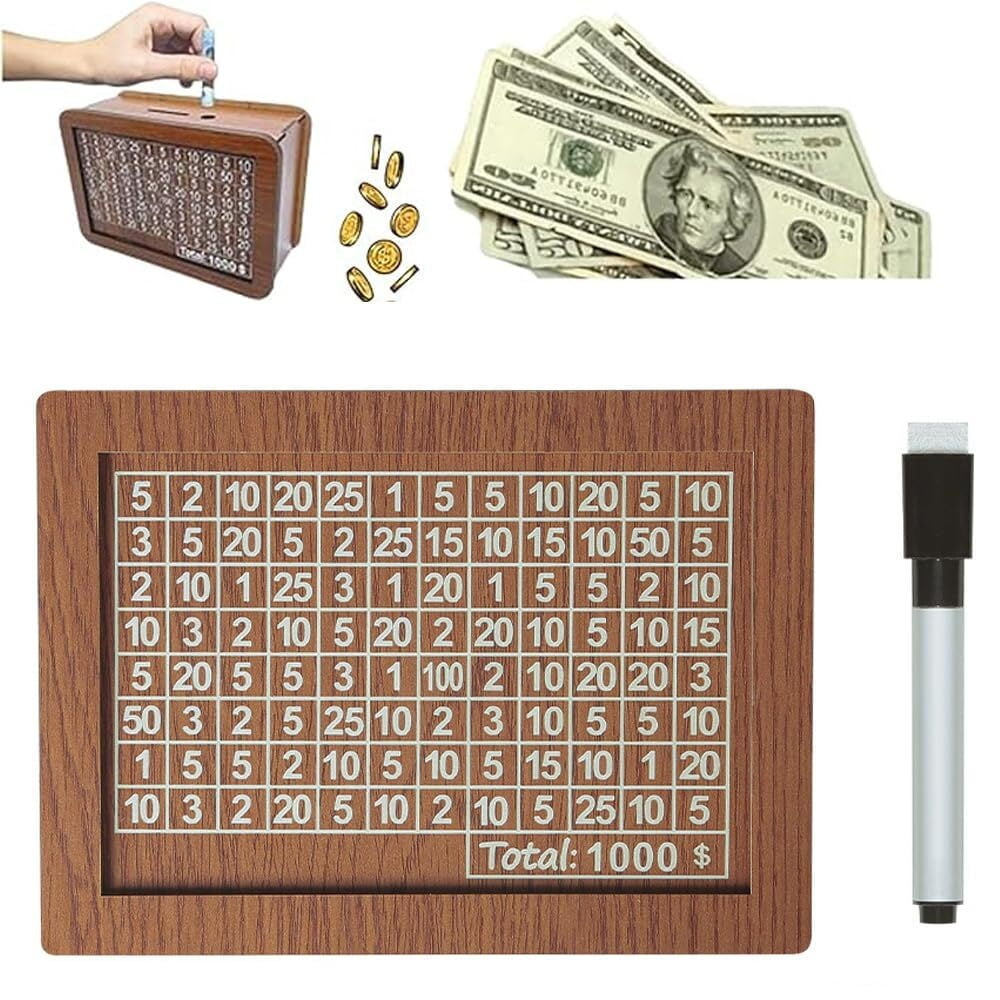 Lei Wooden Money Saving Box, 2024 Cash Vault Wooden Savings Box, Wooden ...