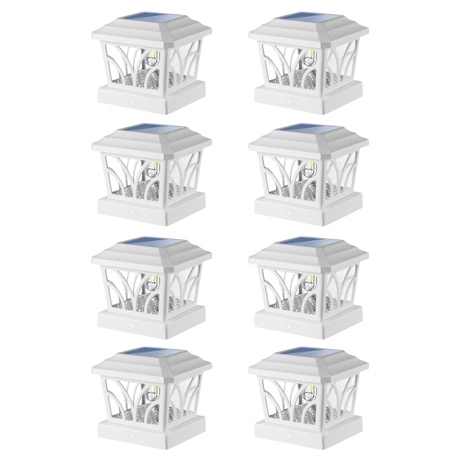 LeiDrail Solar Post Lights Outdoor, 2 Modes Aluminum Solar Deck Fence ...